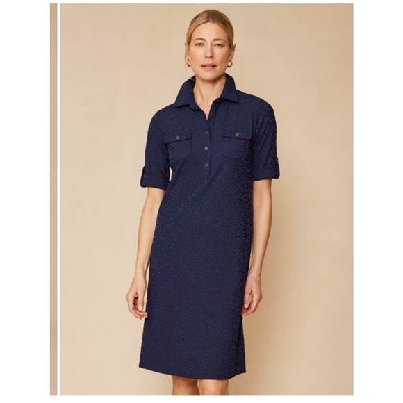 J. McLaughlin | Dresses | J Mclaughlin Yolanda Dress Sz Small Navy Blue ...